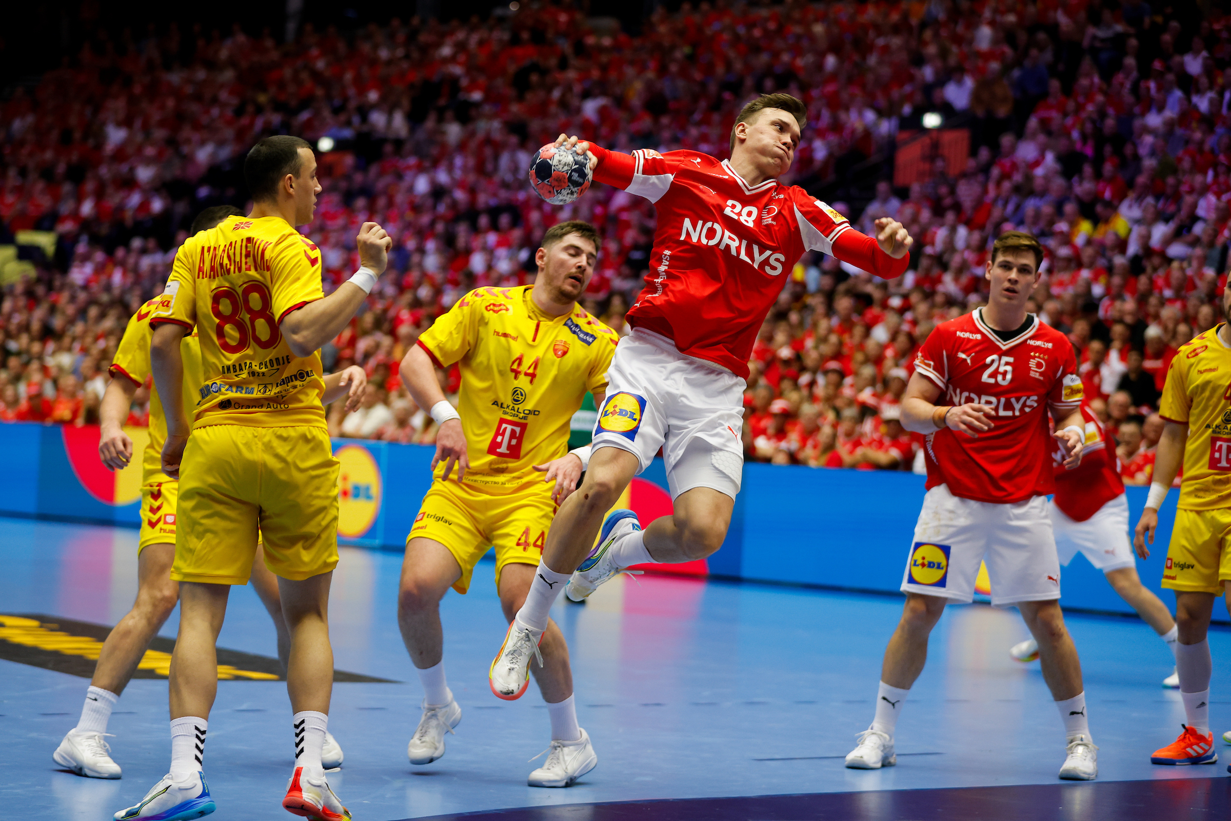 Denmark delight home fans with Men's EHF EURO 2026 win vs Macedonians